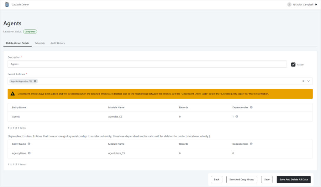 Cascade Delete Application | Systems iO